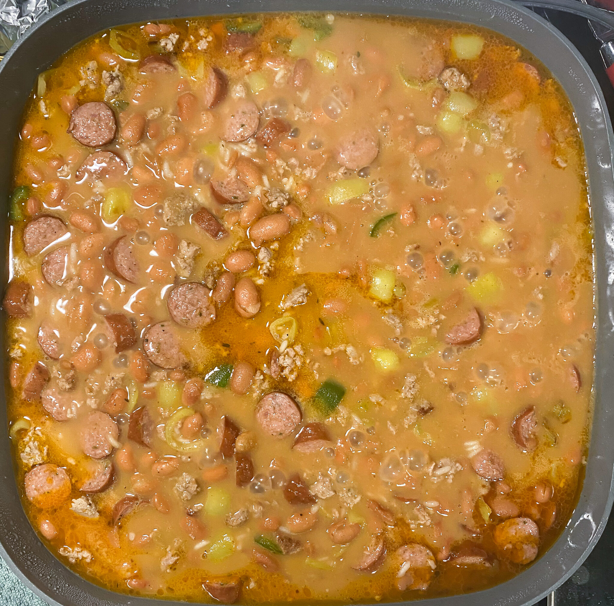 Simple One Pot Cajun Pinto Beans with Rice - Looks Pretty Tasty
